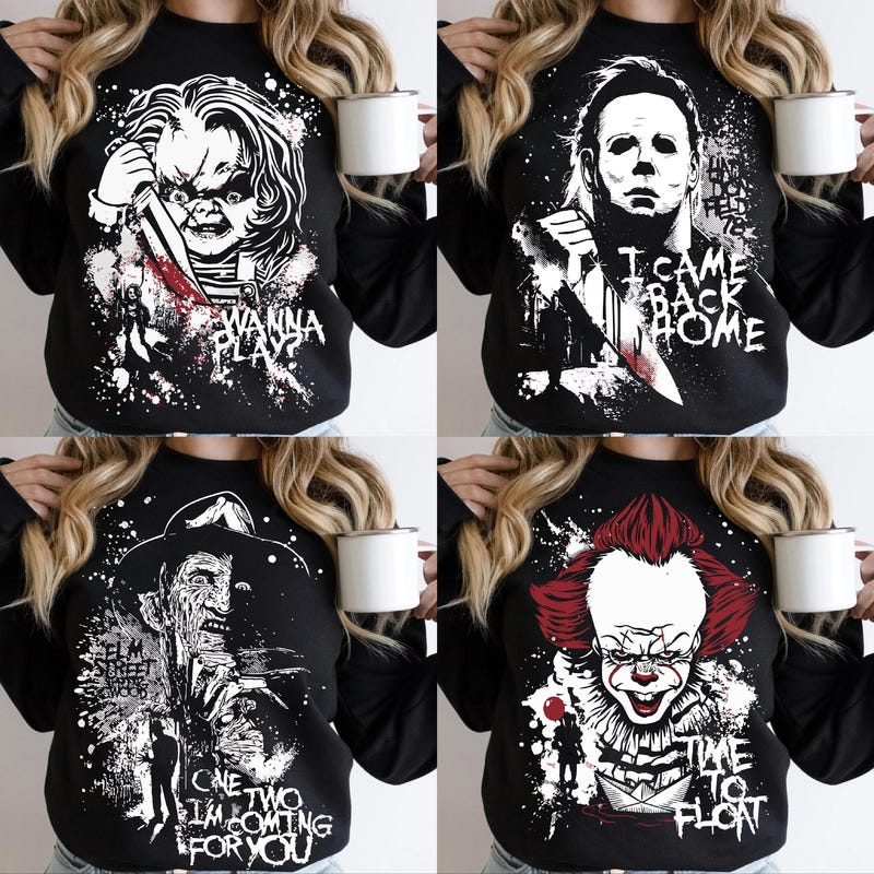 Horror Movie 4 Characters for Halloween - Etsy UK