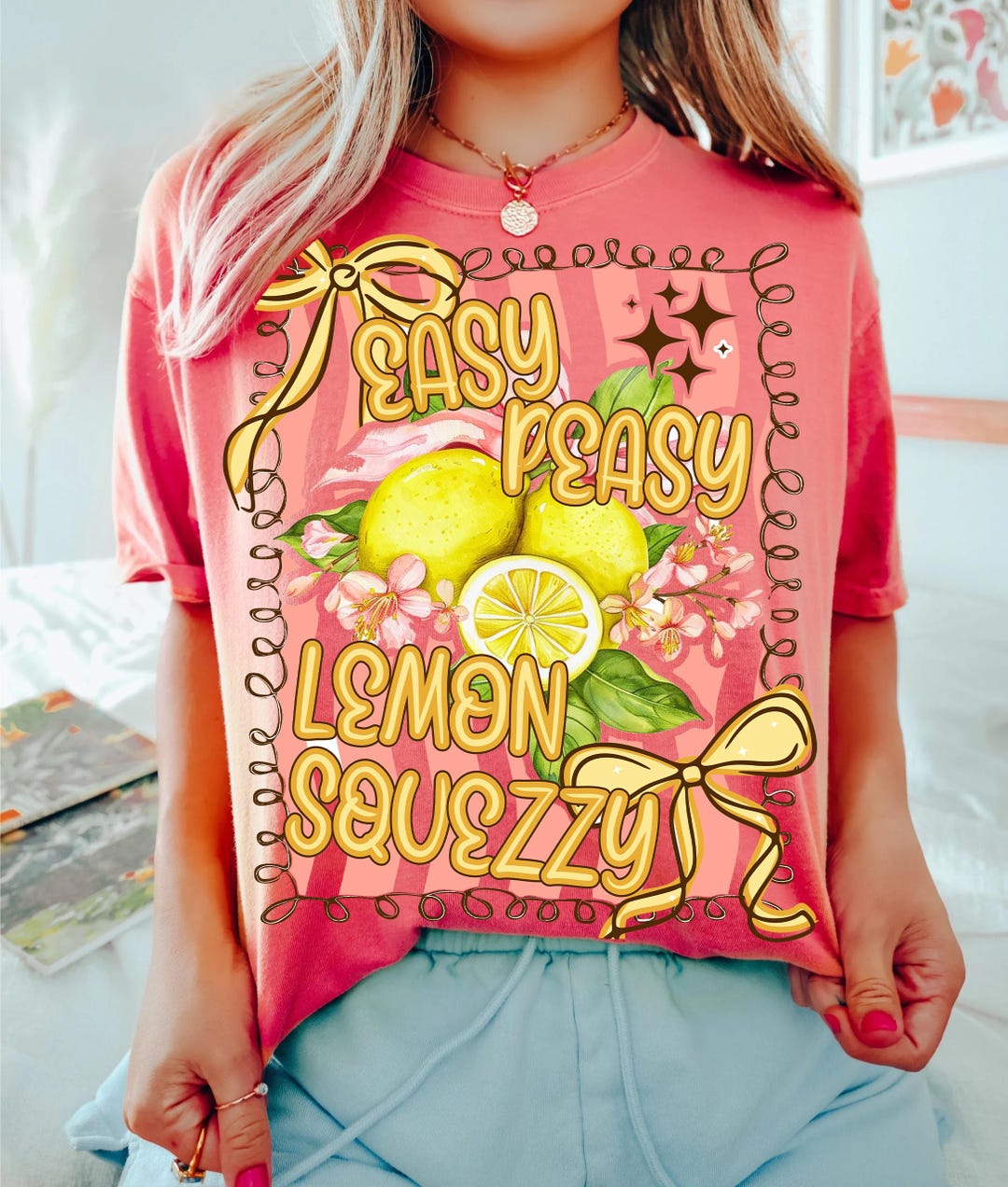 Preppy Lemon Summer Png, Lemon Coquette Png, Preppy Summer Png, Girly ...