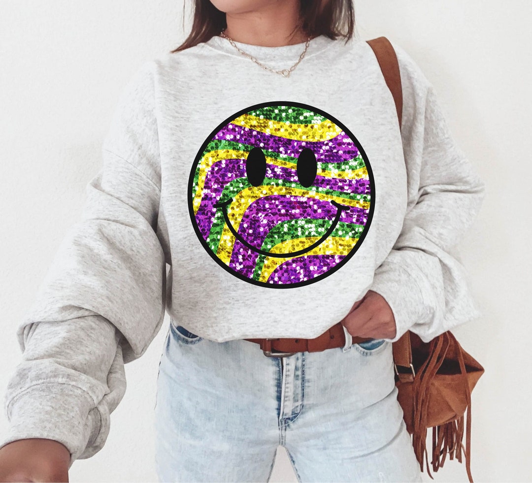 Mardi Gras Smile Faux Sequin PNG, Fleur De Lis Glitter, Mardi Gras ...