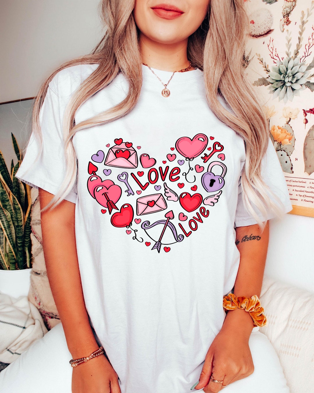Love Valentine's Day PNG Sublimation, Cute Valentine's Day PNG, Heart ...