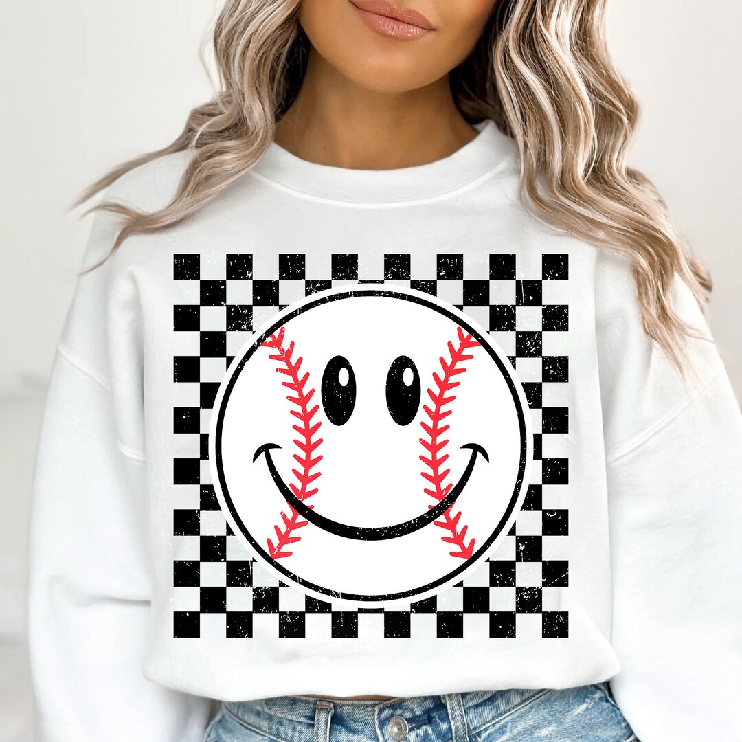 Baseball Png Smiley Face, Baseball Mama PNG, Baseball PNG, Retro ...