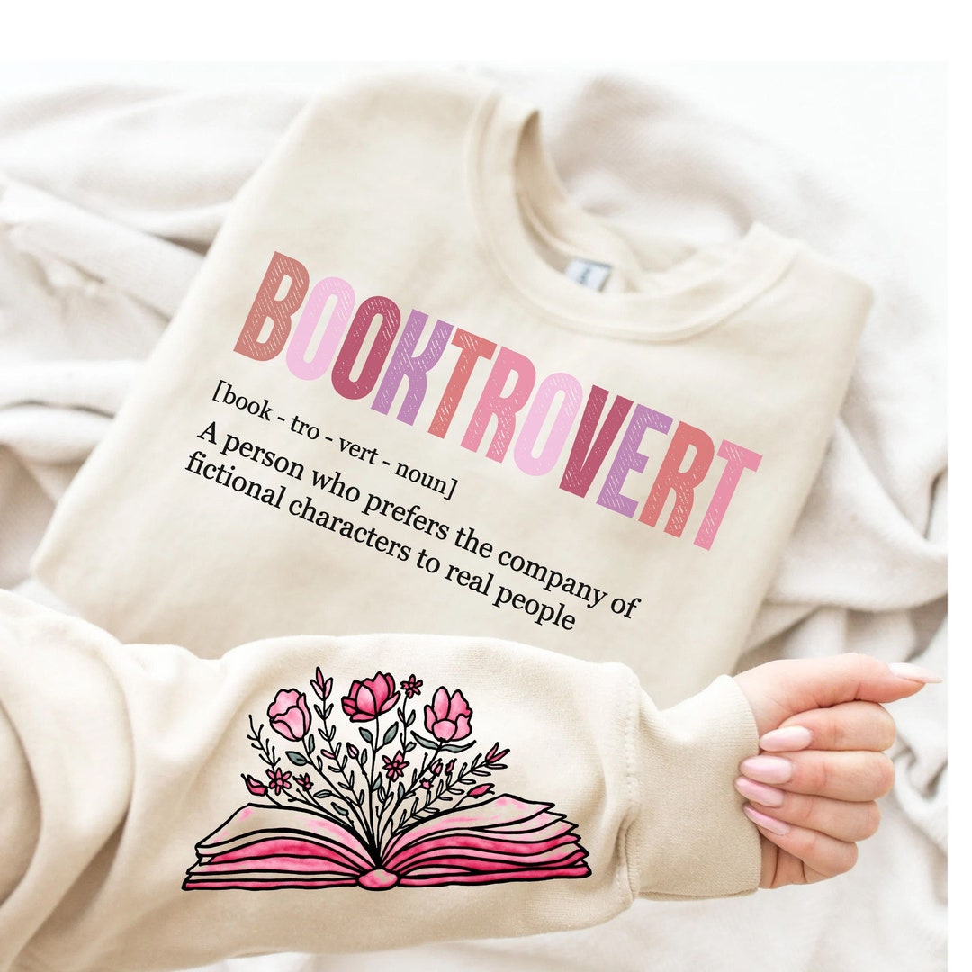 Booktrovert Definition PNG: Funny Book Lover Design (digital Download ...