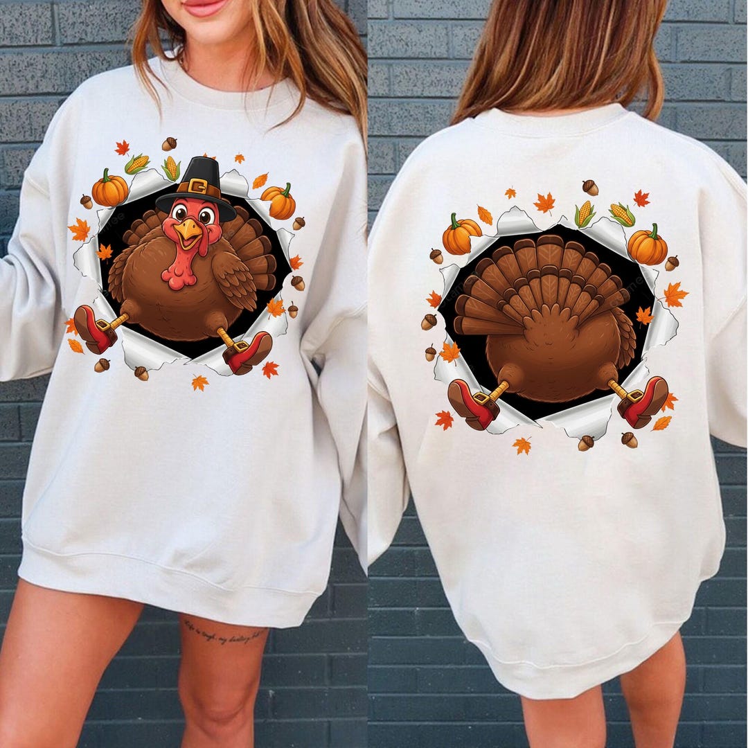 Retro Thanksgiving Turkey Shirt Png, Tis the Season Png, Preppy ...