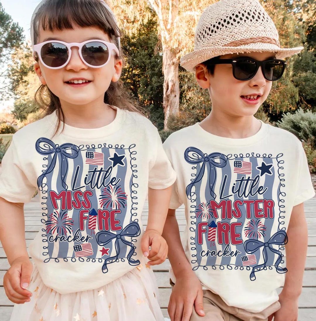Little Miss/mister Firecracker PNG: 4th July Toddler Shirt (digital ...