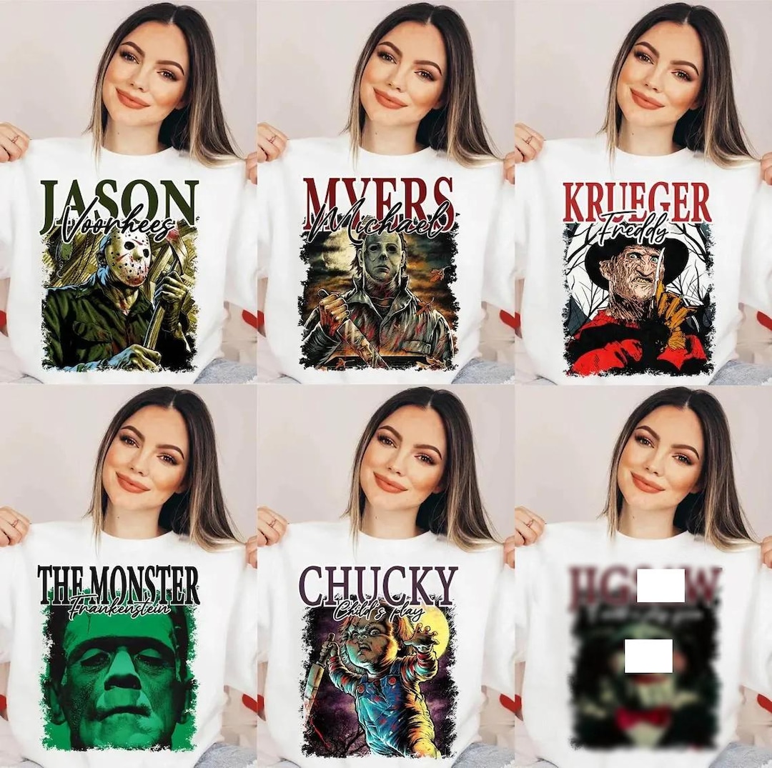 Paquete de personajes de terror de Halloween Png, png retro de ...