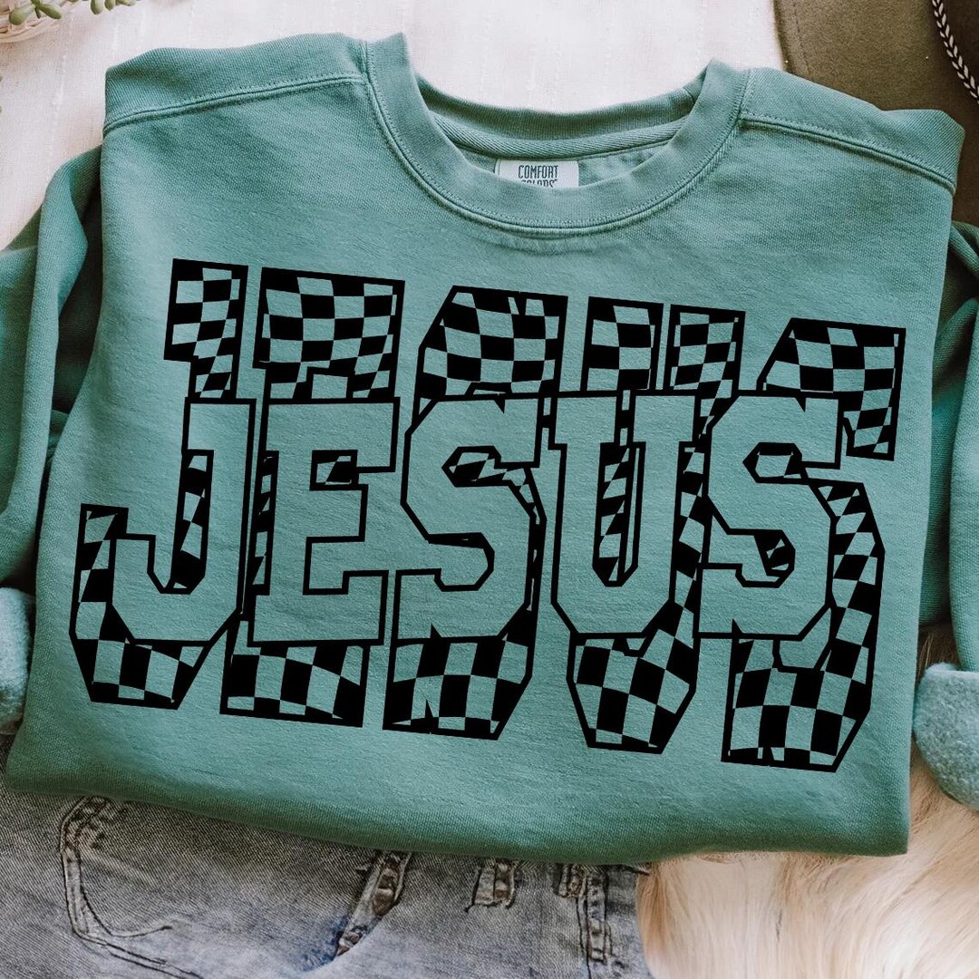 Jesus Checkered Png, Religious Png, Checkered PNG, Bible Affirmation ...