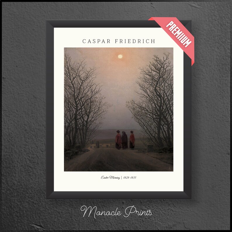 Caspar David Friedrich Matted Art Print, Famous Printables, 300 DPI ...