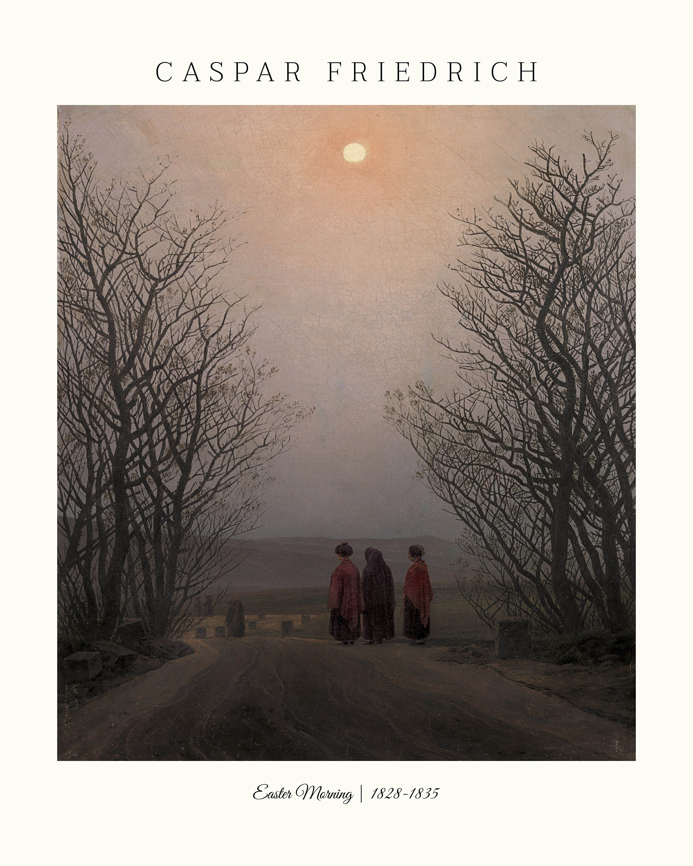 Caspar David Friedrich Matted Art Print, Famous Printables, 300 DPI ...