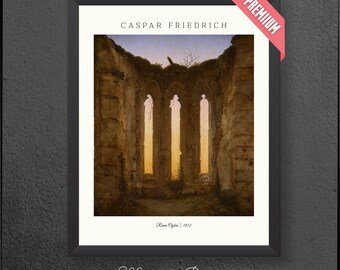 Caspar David Friedrich Matted Art Print, Famous Printables, 300 DPI ...