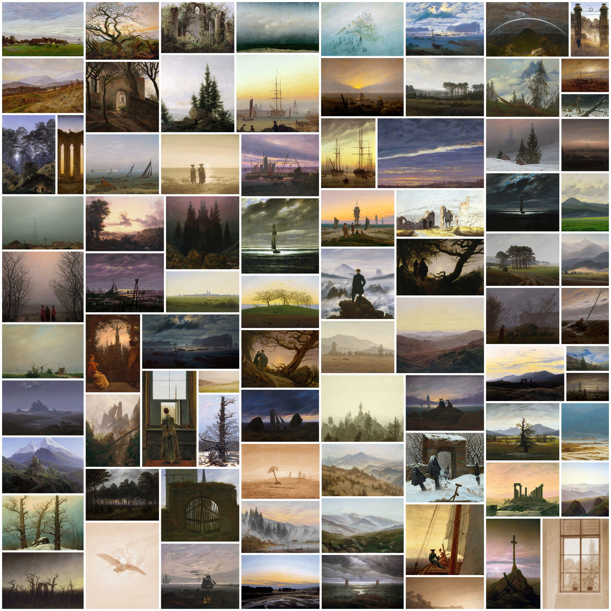 80 Caspar David Friedrich Famous Artwork Prints, 7200 X 10800px File ...