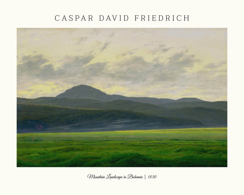 Caspar David Friedrich Matted Art Print, Famous Printables, 300 DPI ...
