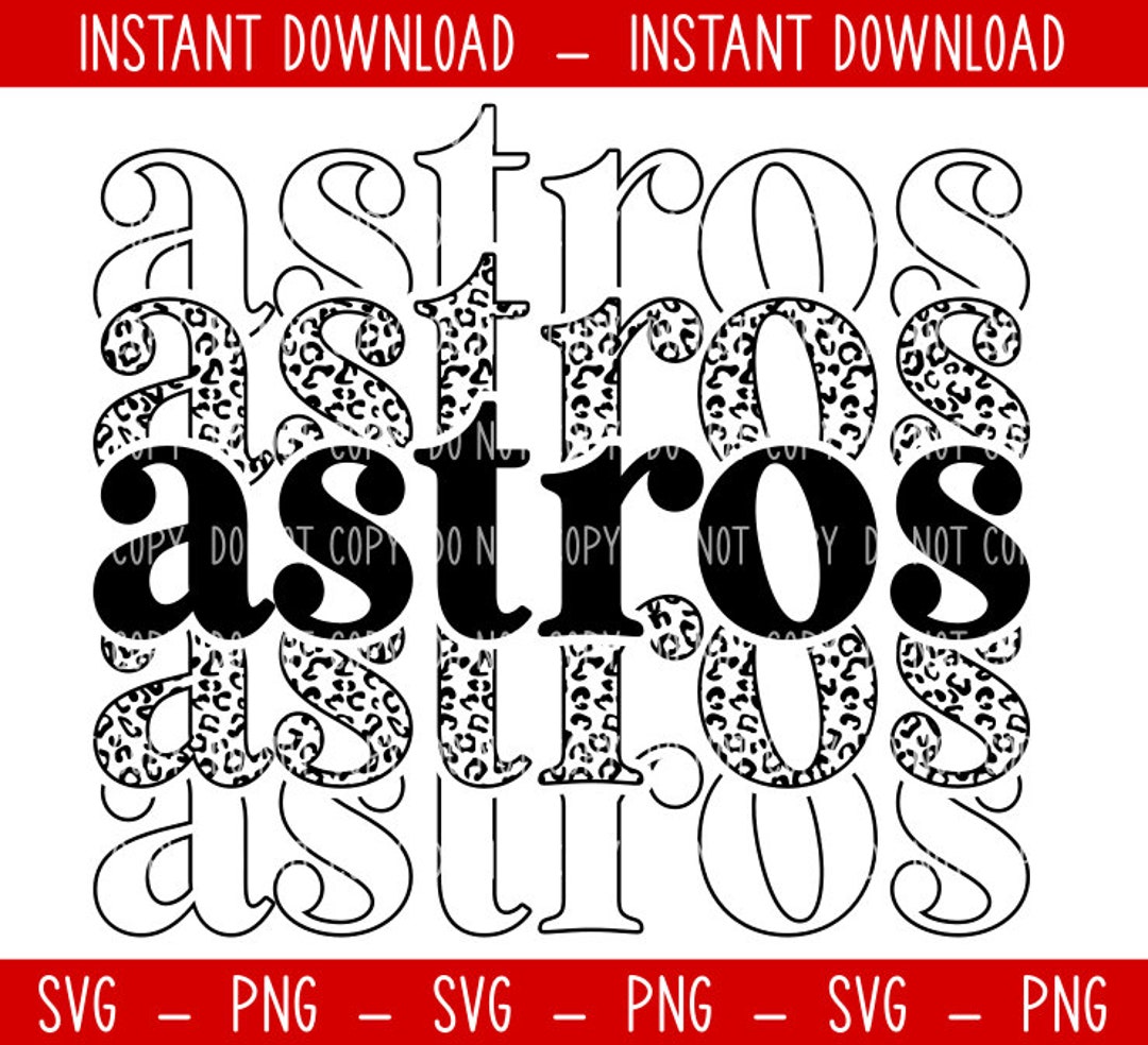 Astros SVG, Houston SVG, Stacked Font, Leopard Font, Baseball Svg ...