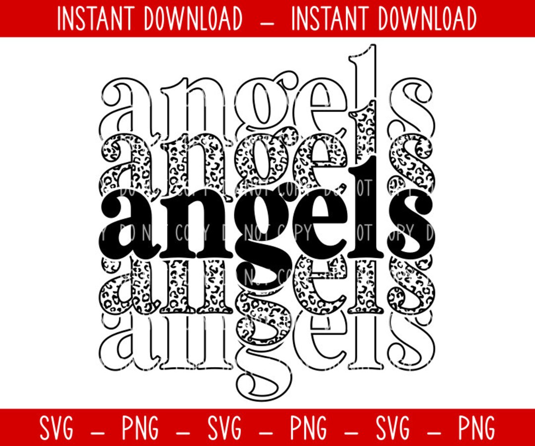 Angels SVG, LA SVG, Basbeball Svg, Cricut Svg, Angels Baseball, Stacked ...