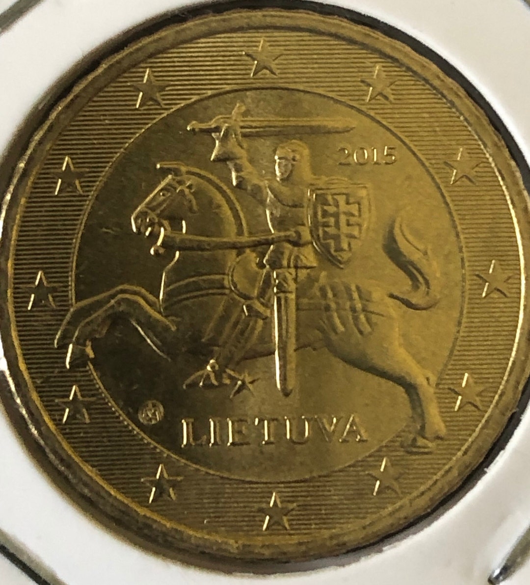 50 Cent Euro Coin Lithuania 50 Cent Lietuva 2015 - Etsy