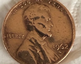 1962 D Mint Mark Lincoln Penny US Coin - Etsy