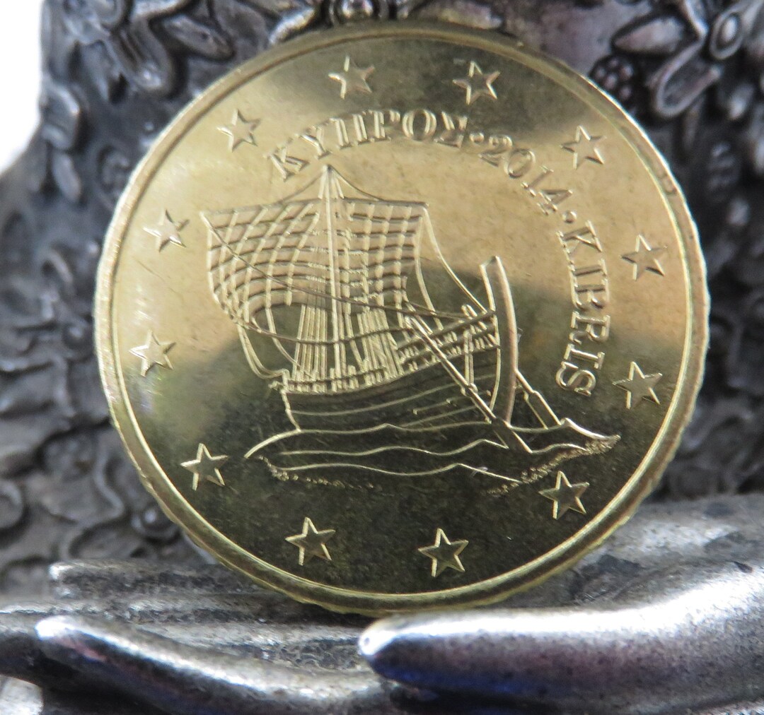 50 Cent Euro Coin Cyprus 2014 Uncirculated the Kyrenia Ship RARE Low ...