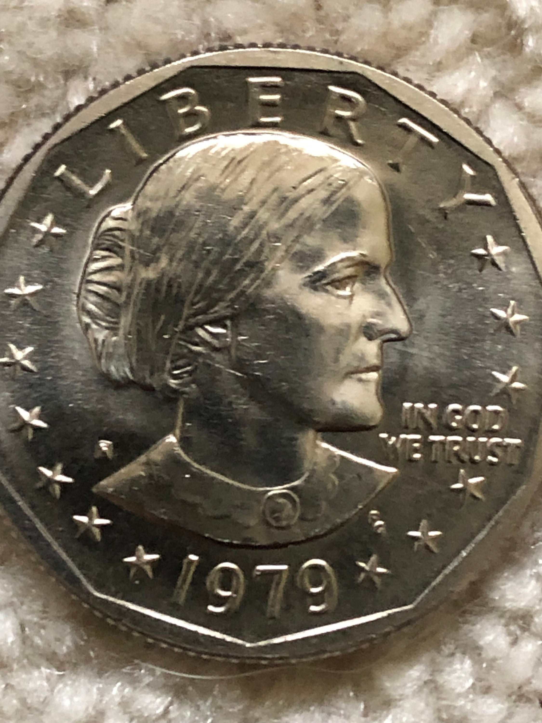 1979 S Susan B Anthony , 1979 S Blured One US Dollar, UNC, American ...