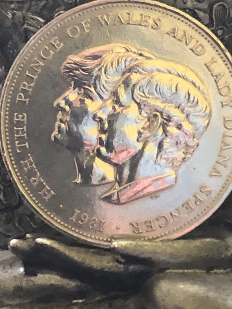 1981 Coin Elizabeth II D.G.REG.F.D HRH the Prince of Wales & Lady Diana ...