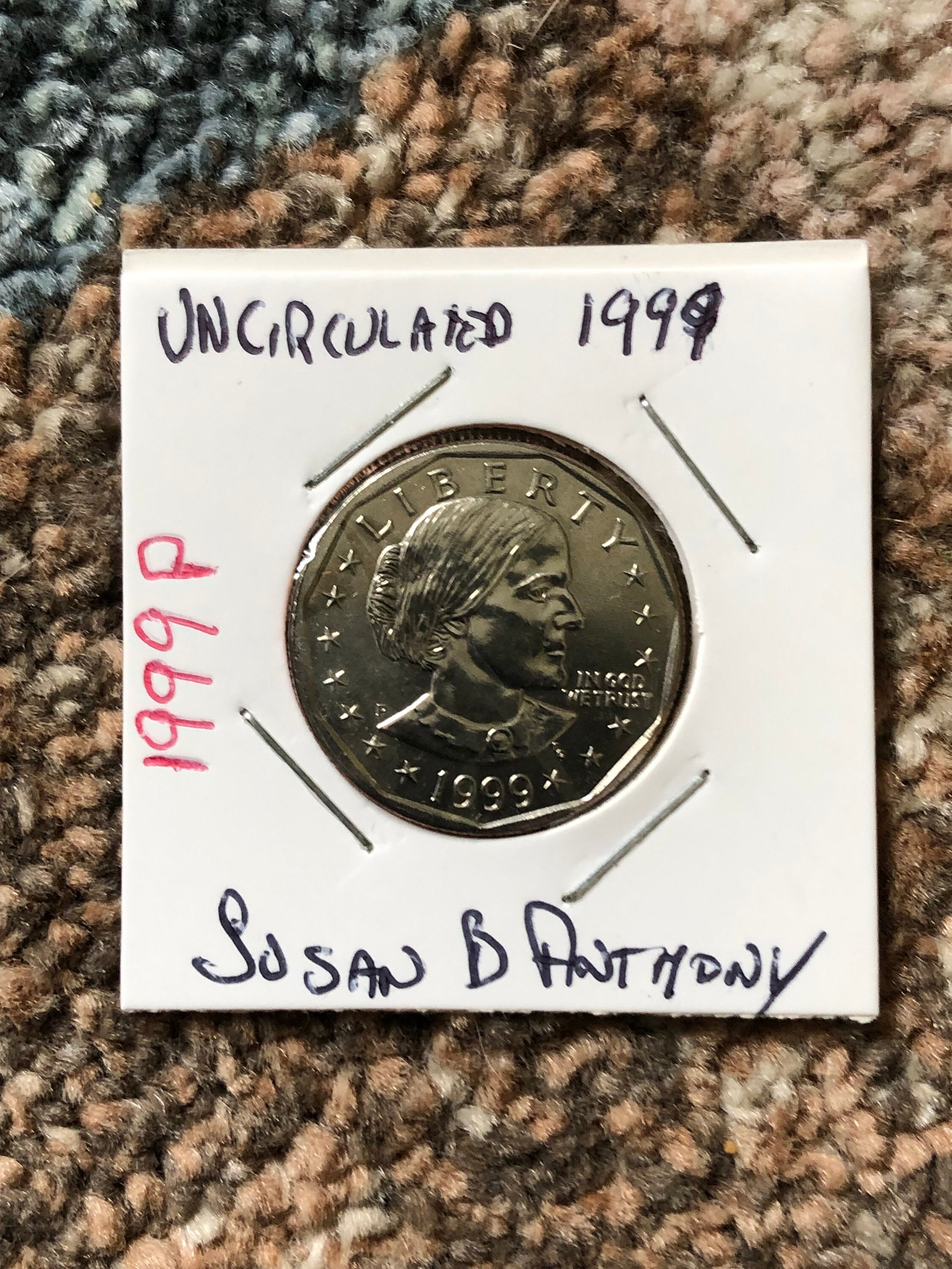 1999 P Susan B Anthony , 1999 P One US Dollar, UNC, American Dollar ...