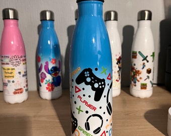 Personalised Water Bottle Gamer Gaming 600ml School - Etsy UK