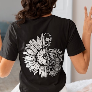 Cute Radiology Shirt Front and Back Graphic Tee X-ray Tech Tee Skeleton ...