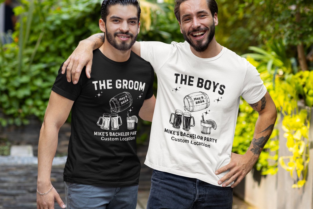 Personalized Bachelor Party Shirt Groomsmen T-shirts Custom Funny ...