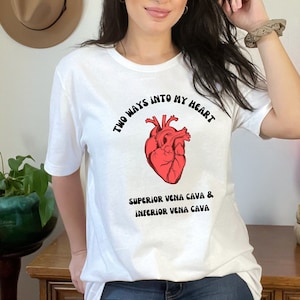 Cardiac Nurse Shirt Heart Anatomy Shirt Anatomical Heart Tee Cath Lab ...