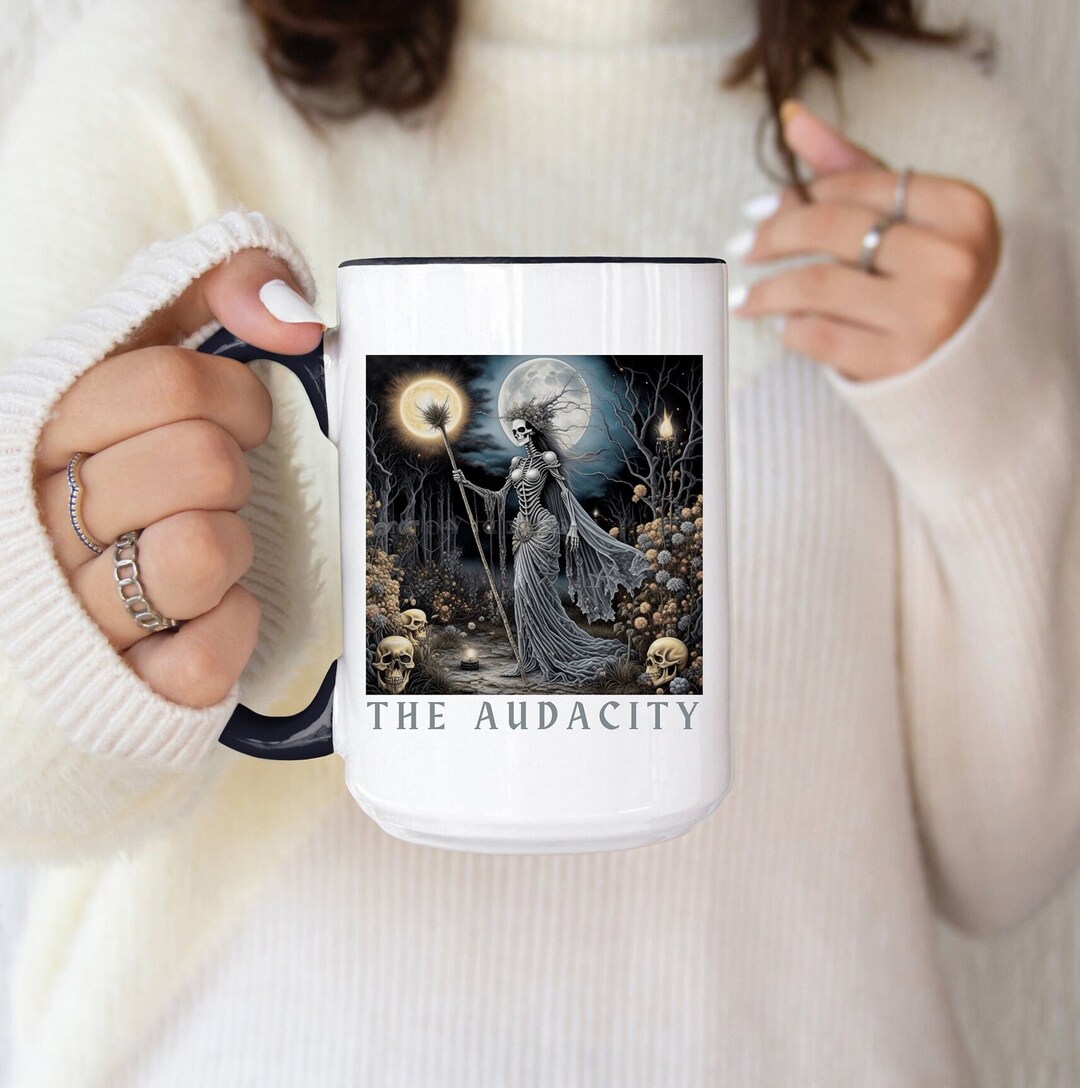 The Audacity Tarot Card Mug Whimsigoth Skeleton Queen Mug Gothic ...