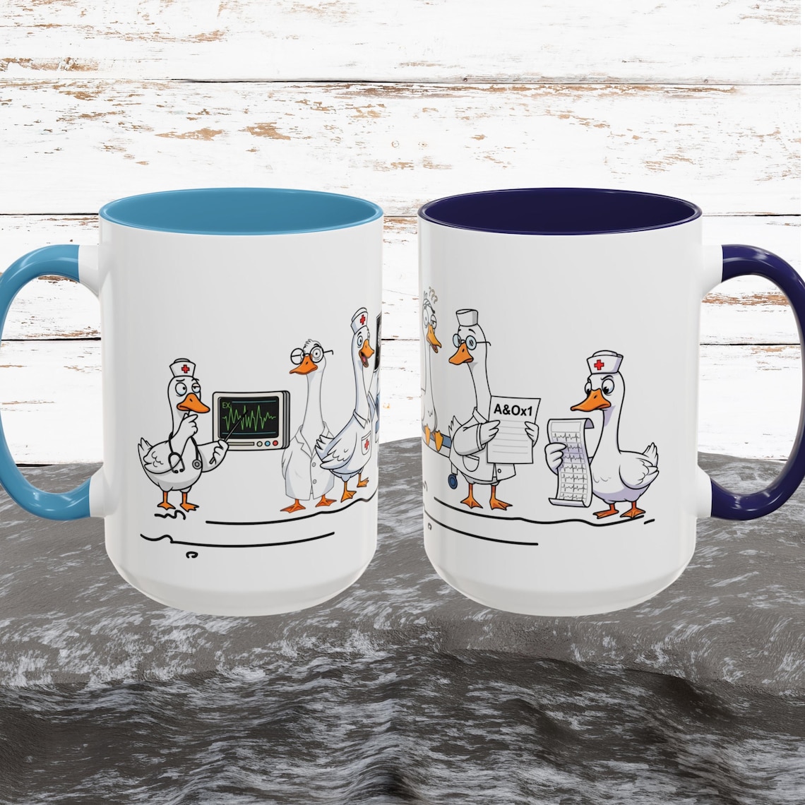 EEG Neuro Coffee Mug, Goose Neurology Technologist Nurse Brain Cup, RN ...
