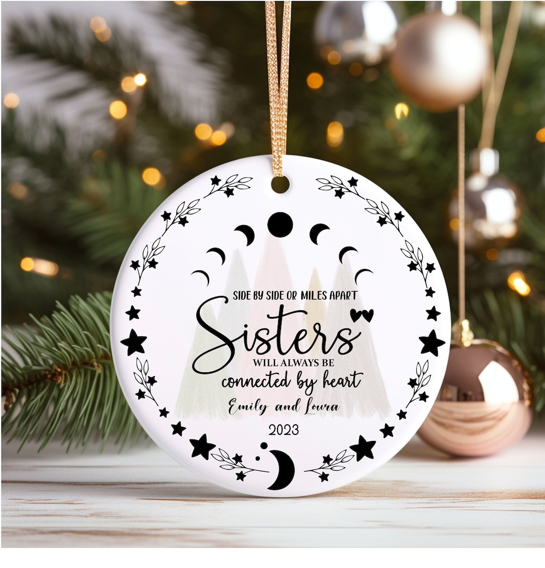 Christmas Sister Ornament Personalized Gift for Sister Custom Keepsake ...