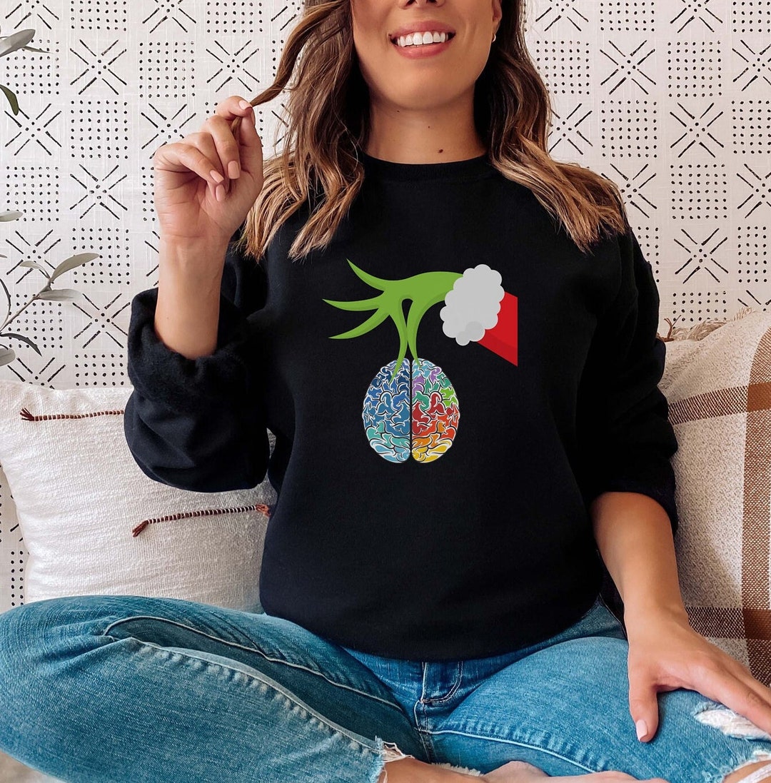 Science Teacher Shirt Brain Anatomy Christmas Sweatshirt Neuro Nurses ...