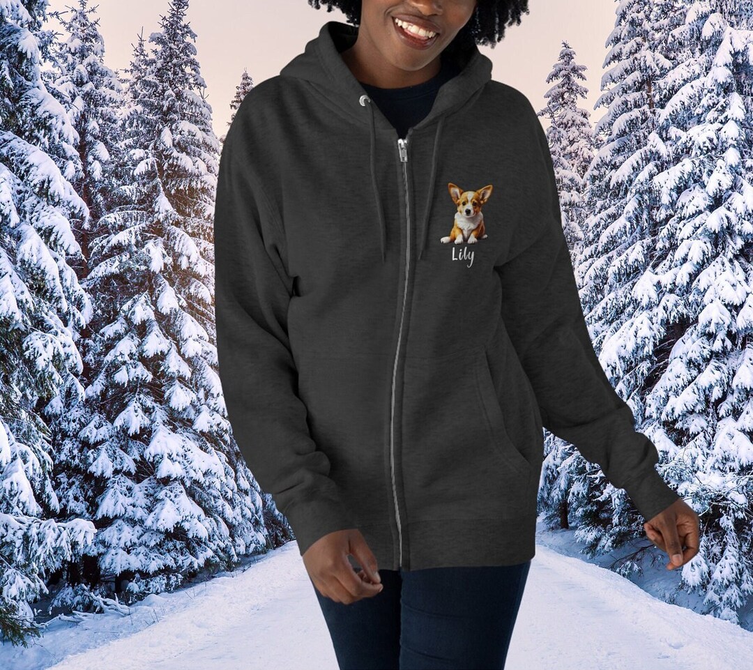 Custom Pet Dog Cat Photo Zip-up Hoodie Wear Your Pet's Love ...