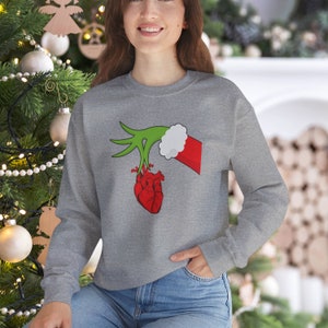 Christmas Cardiac Nurse Sweatshirt Heart Anatomy Sweatshirt Anatomical ...