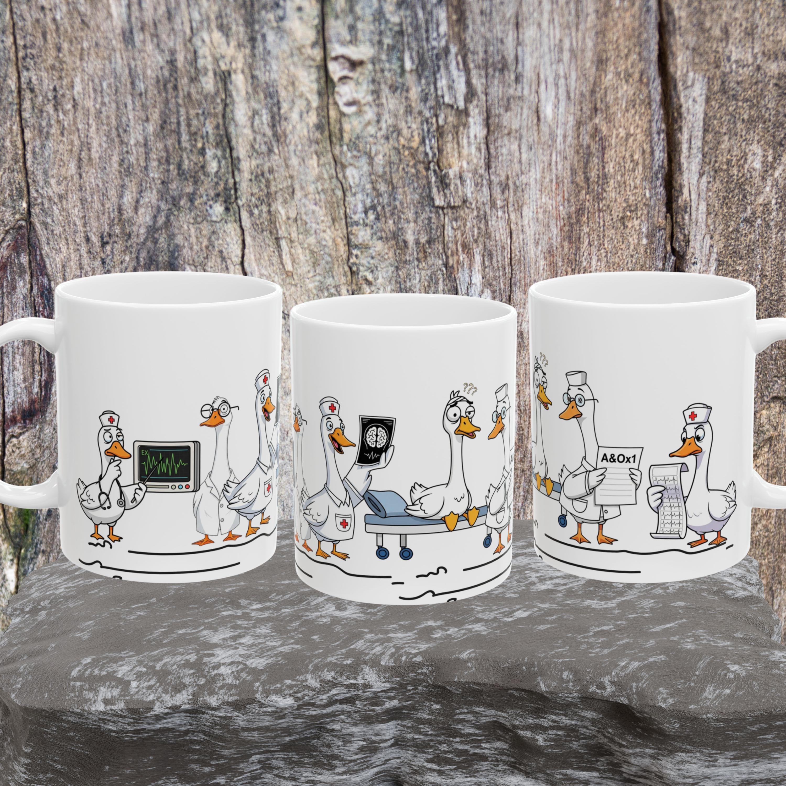 EEG Neuro Coffee Mug, Goose Neurology Technologist Nurse Brain Cup, RN ...