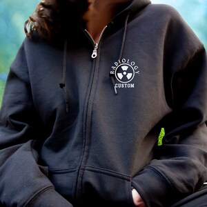 Personalized Radiology Full Zip up Sweatshirt X-ray Tech Zipup Hoodie ...