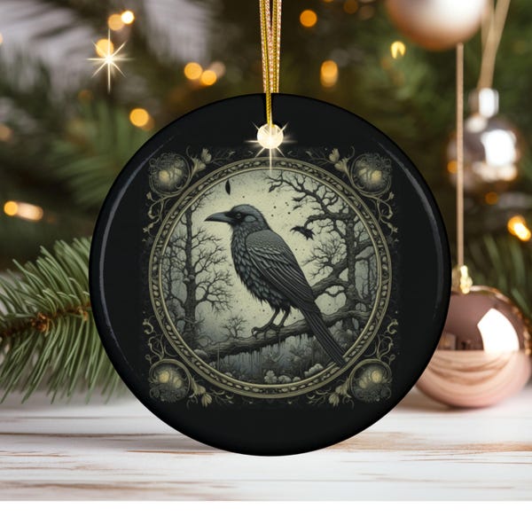Raven Ornament - Etsy