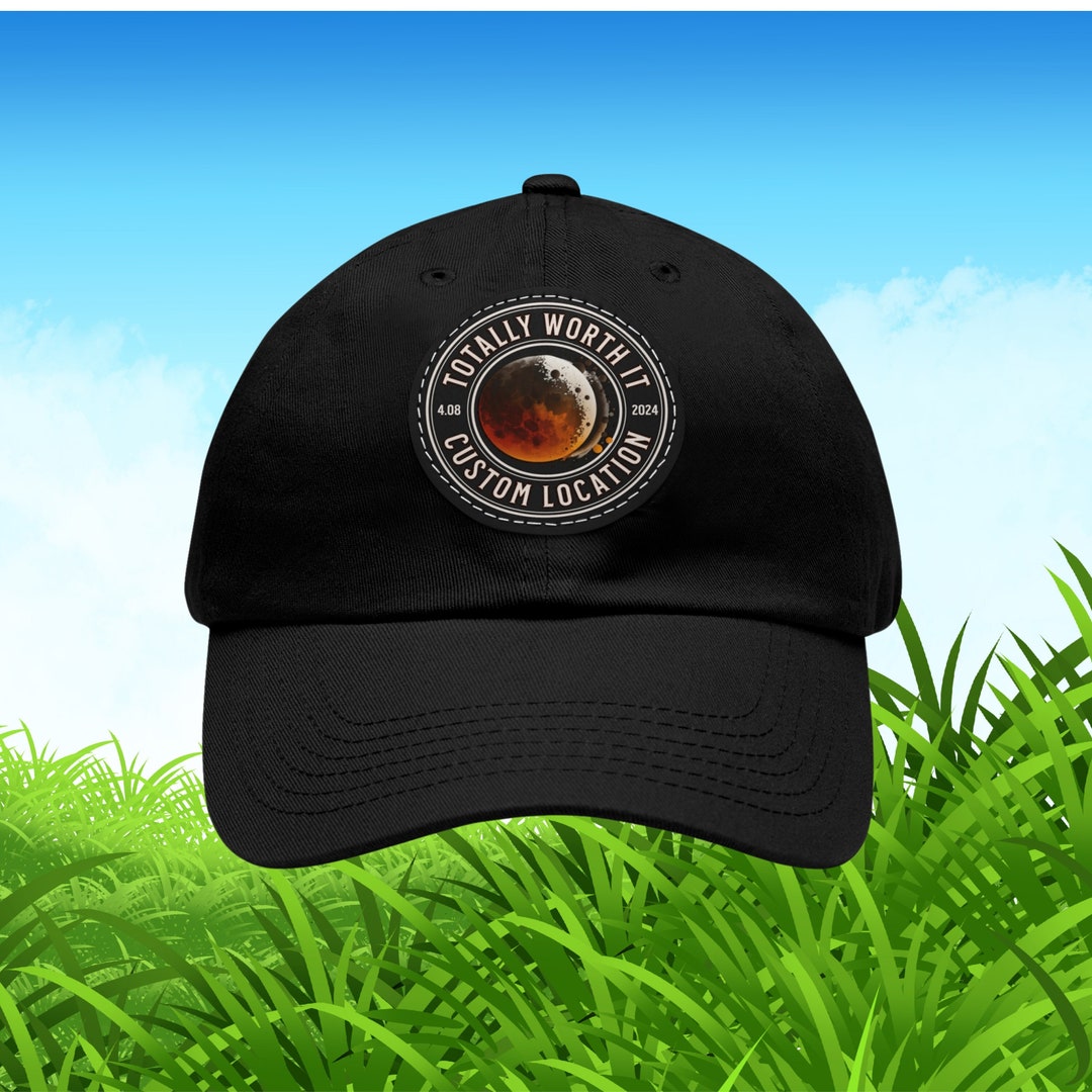 Custom Solar Eclipse Hat 2024 Personalized City Location Retro Earth ...