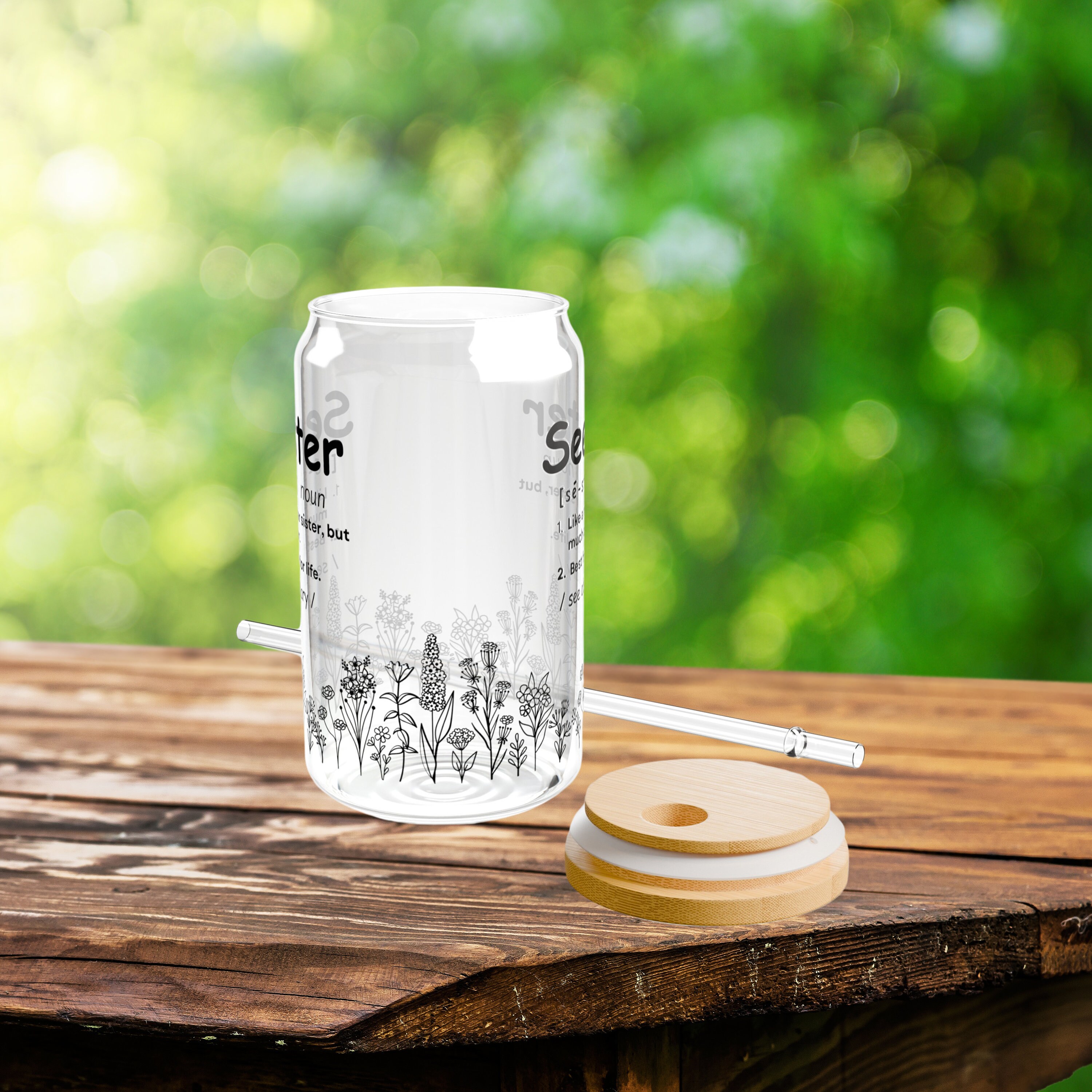 Sister Glass Mug Personalized Seester Noun Tumbler Cup Custom Best ...