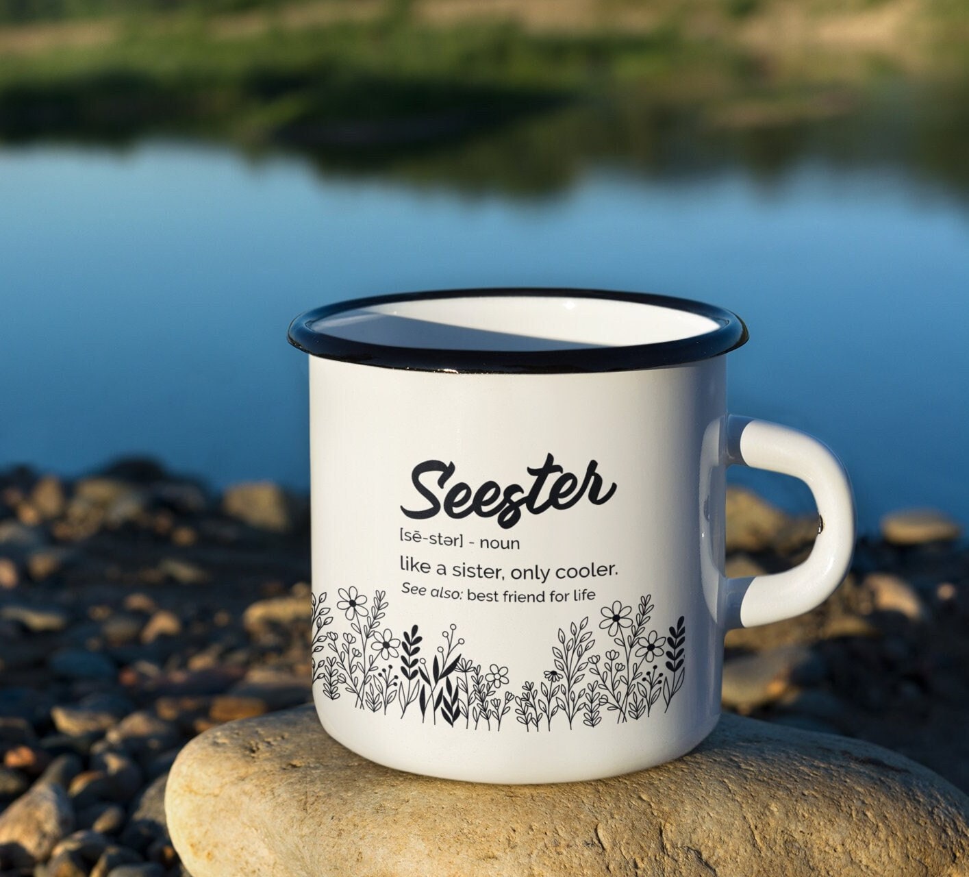 Sister Mug Seester Noun Best Sister Camp Mug Gift Funny Saying Seester ...