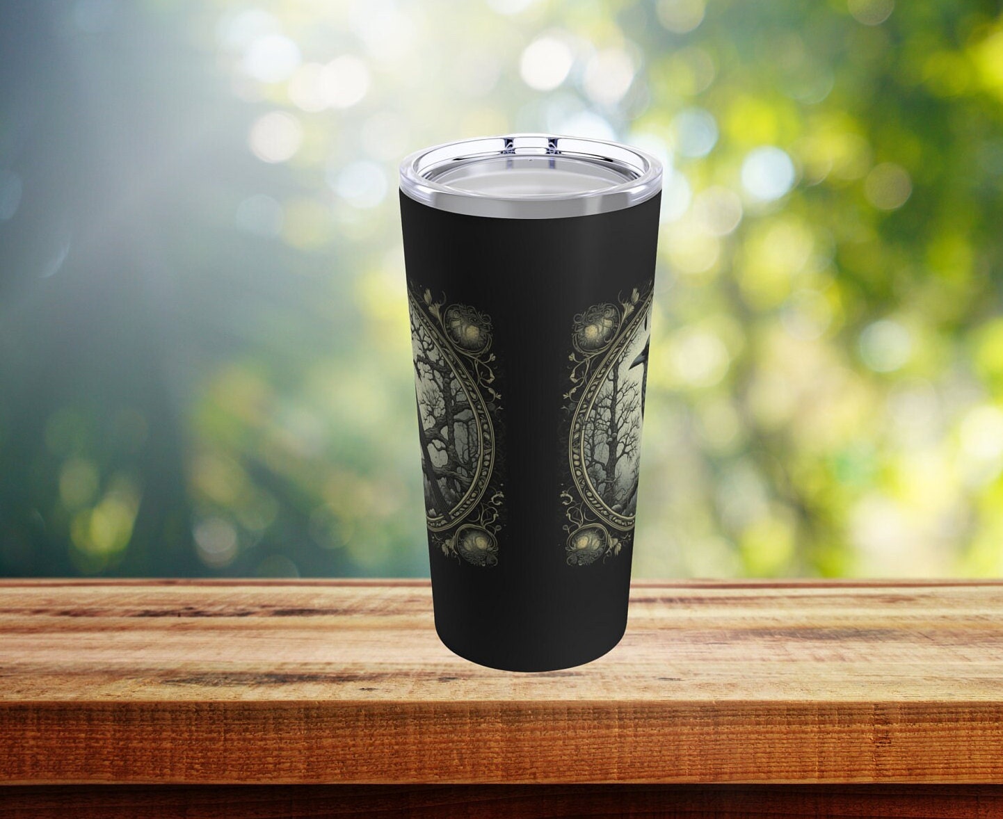 Gothic Raven Mug Tarot Card Crow Coffee Travel Cup Dark Academia ...