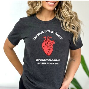 Cardiac Nurse Shirt Heart Anatomy Shirt Anatomical Heart Tee Cath Lab ...