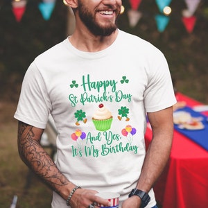 St. Patrick's Day Birthday Shirt Shamrock Celebration Tee Lucky Bday Tshirt - Etsy