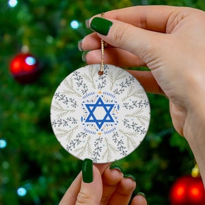 Hanukkah Ornament Jewish Holiday Gift Chanukah Menorah Dreidel ...