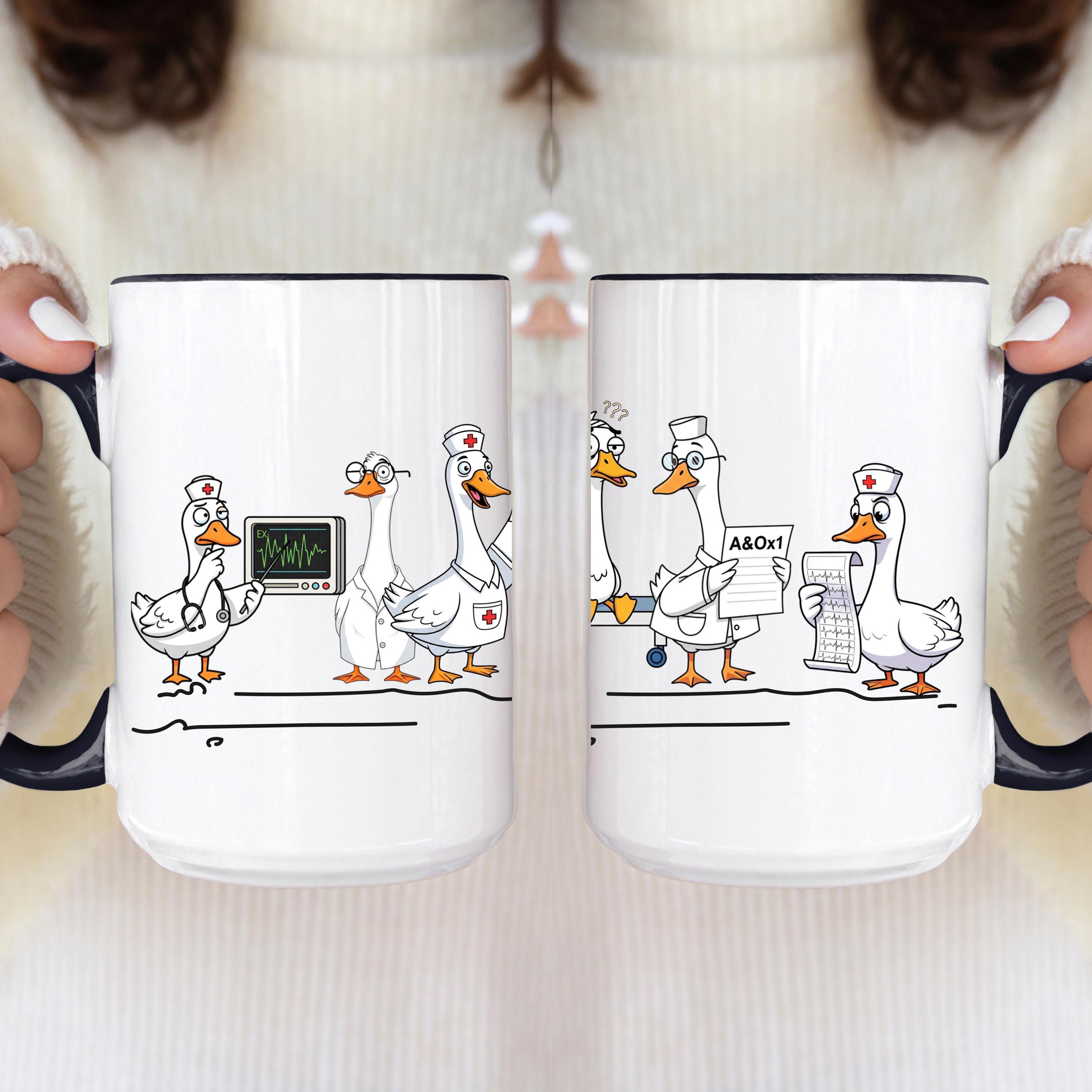 EEG Neuro Coffee Mug, Goose Neurology Technologist Nurse Brain Cup, RN ...