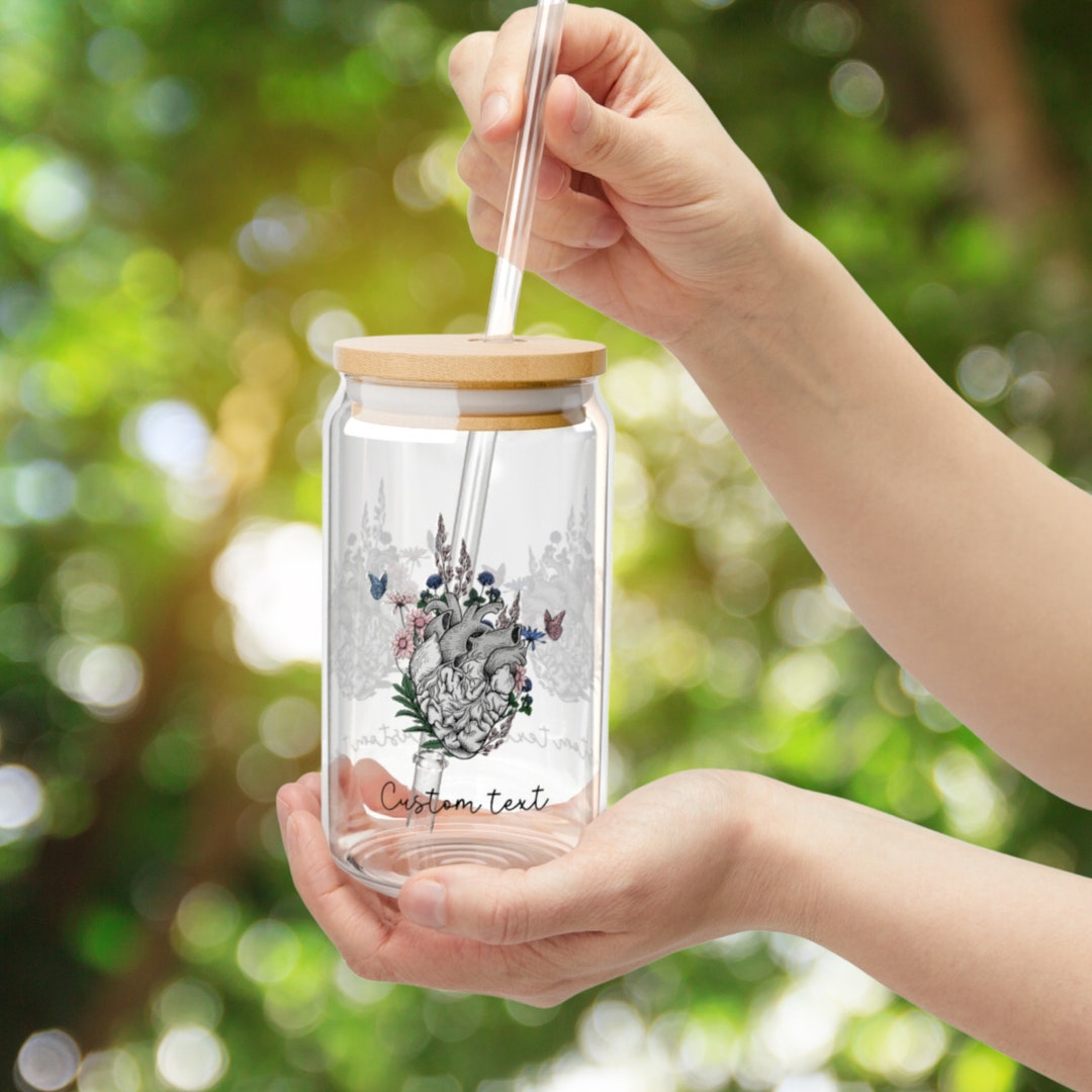 Nurse Glass Cup Personalized CVICU Glass Tumbler Cardiac Heart Anatomy ...