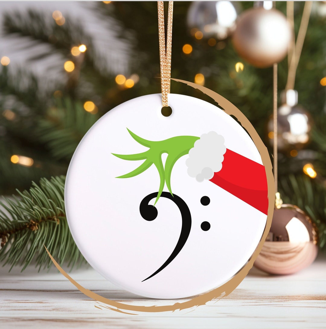 Musical Ornament Christmas Bass Clef Music Gift Ideal for Music and ...