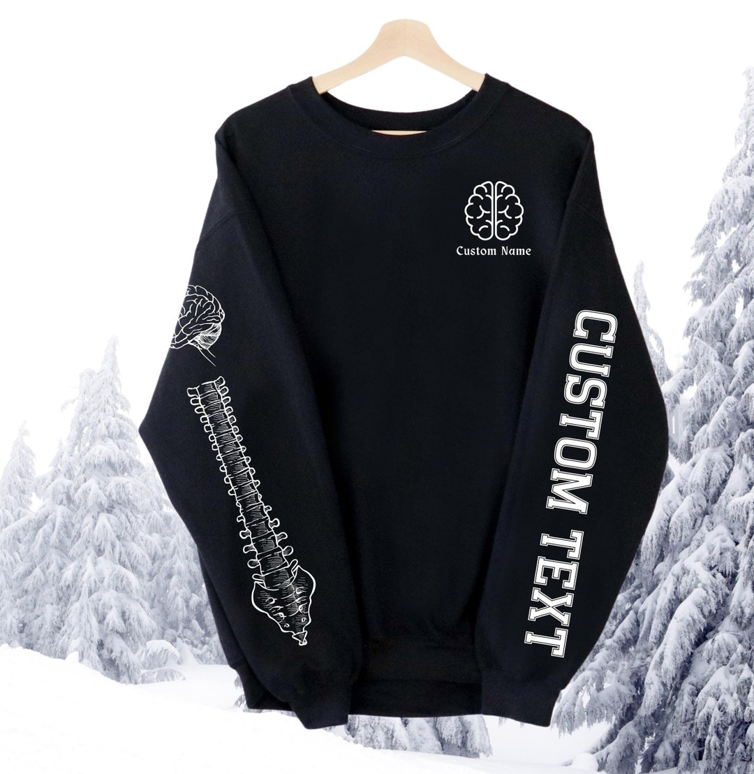 Neuro Nurse Sweatshirt Neurosurgery Gift Custom Brain Anatomy Spine ...
