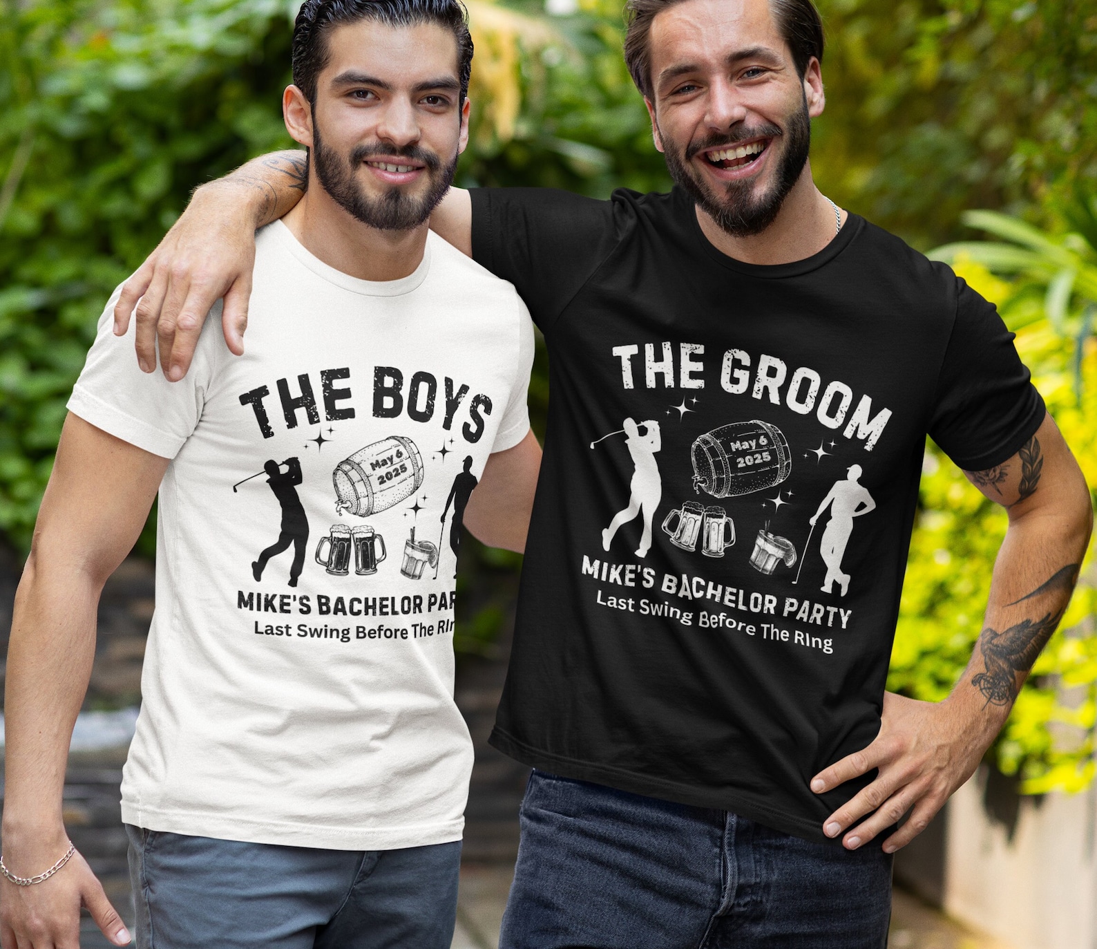 Personalized Golf Bachelor Party Shirt Groomsmen T-shirts Custom Funny ...