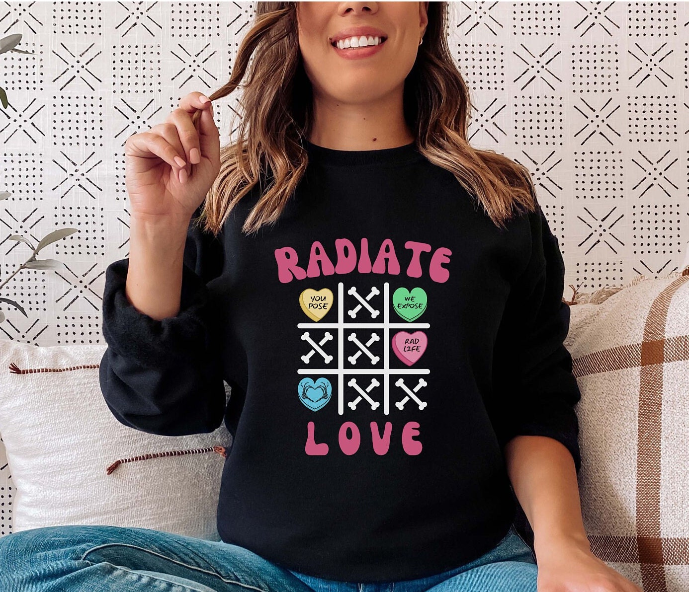 Radiology Sweatshirt Valentine's Day X-ray Tech Crewneck for RAD MRI ...
