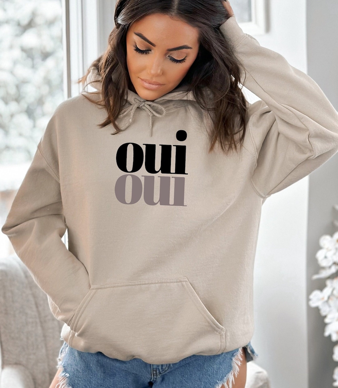 Oui Oui Shirt Oui Hoodie Sweatshirt France Tshirt Say Yes Sweatshirt ...